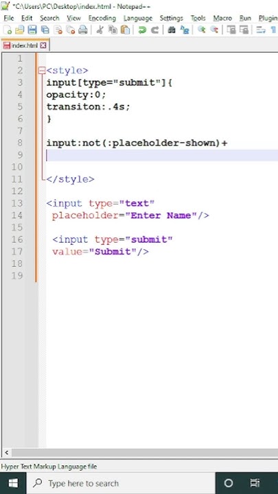 Show Button Only After Typing In Textbox Html Css Css3 Htmltutorial Html5 Shorts Youtube