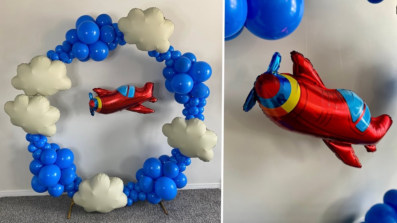 How To Make Balloon Hoop Arch | Birthday Decorations At Home - YouTube