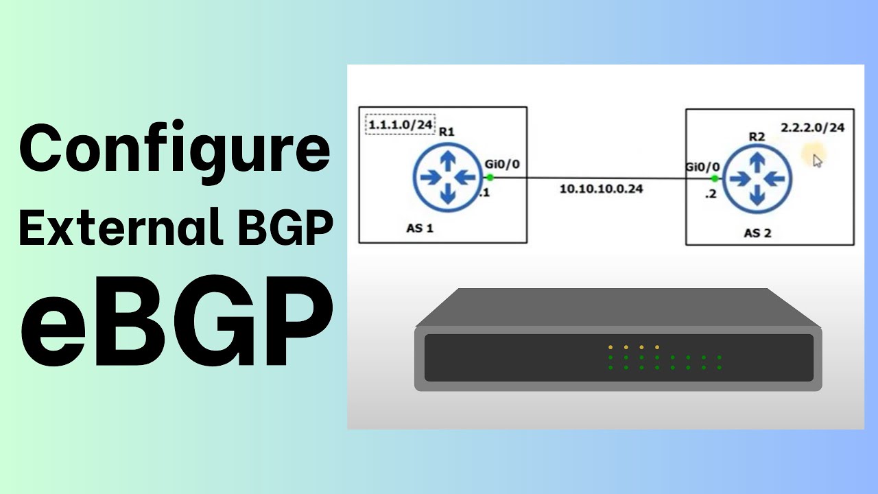 How to Configure External BGP (eBGP) - YouTube