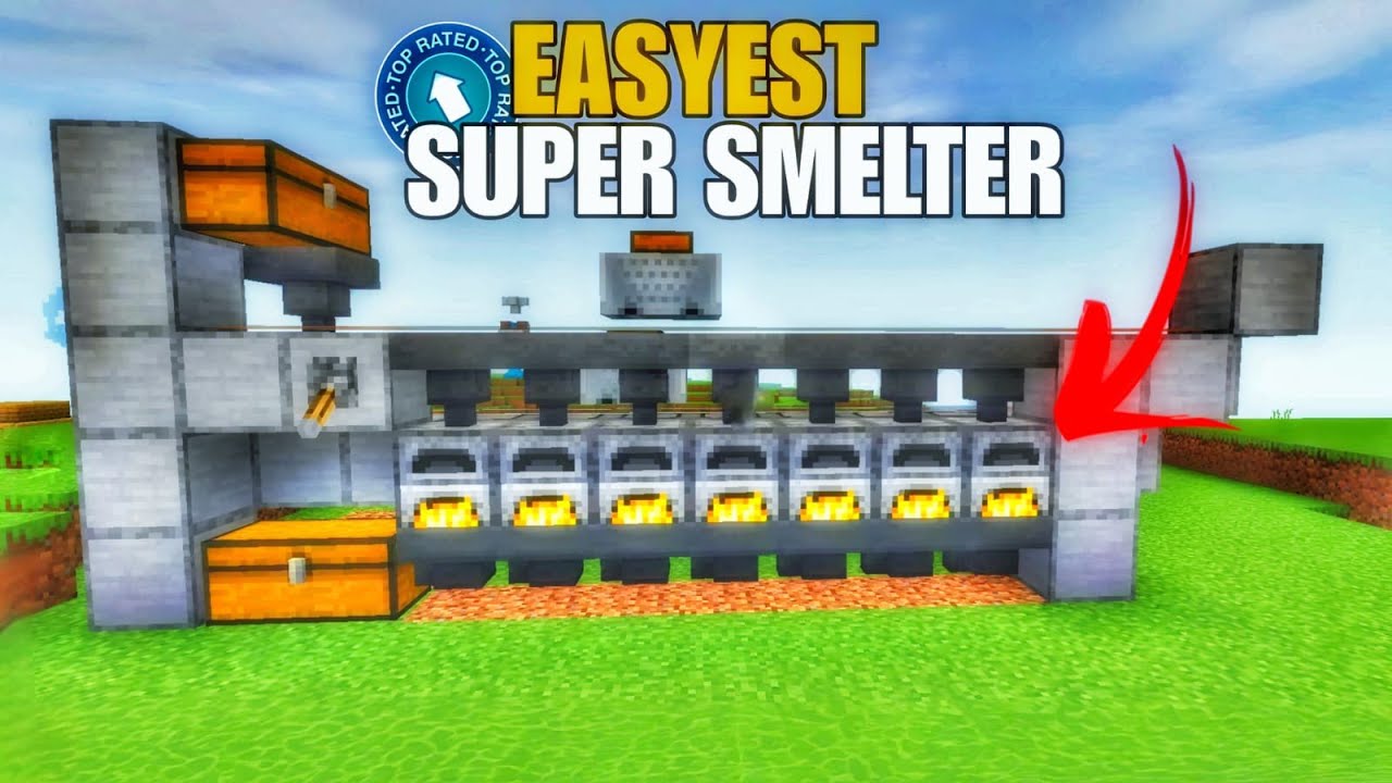 INSANE AUTO SUPER SMELTER! (Infinite Fuel) – EASY Build in Minecraft 1. ...