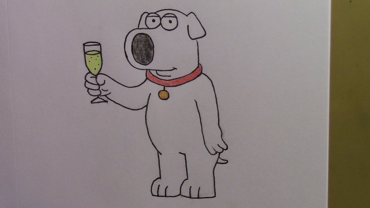 357 - How to Draw Brian Griffin from Family Guy - YouTube