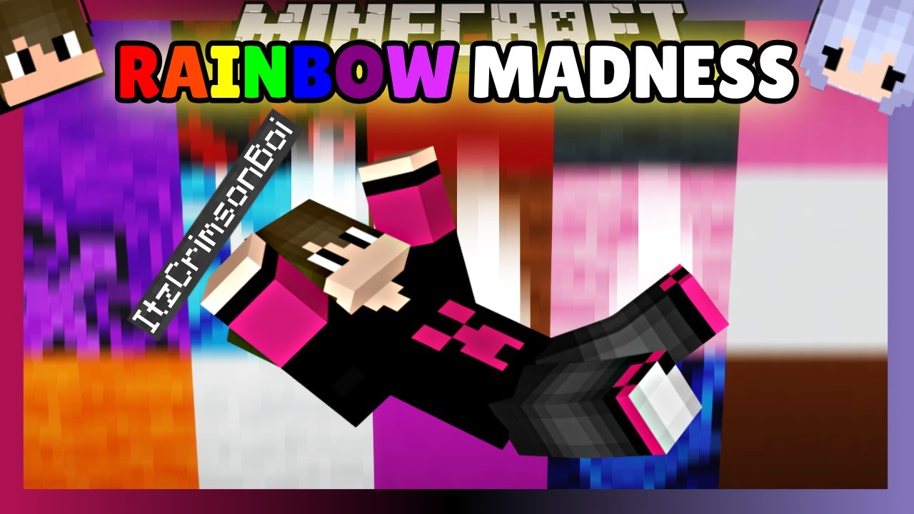 INSANE RAINBOW DROPPER | Psychodelic Rainbow Madness | Minecraft Map ...