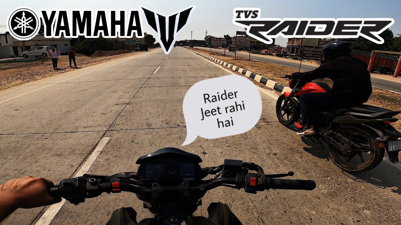 MT 15 VS TVS RAIDER 125 | Raider VS MT15 | Drag Race | Buxar | gp films ...