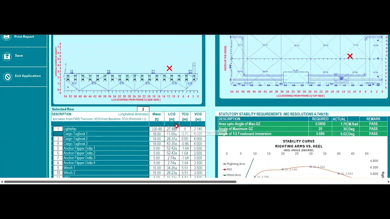 Barges Excel Stability Monitor - YouTube