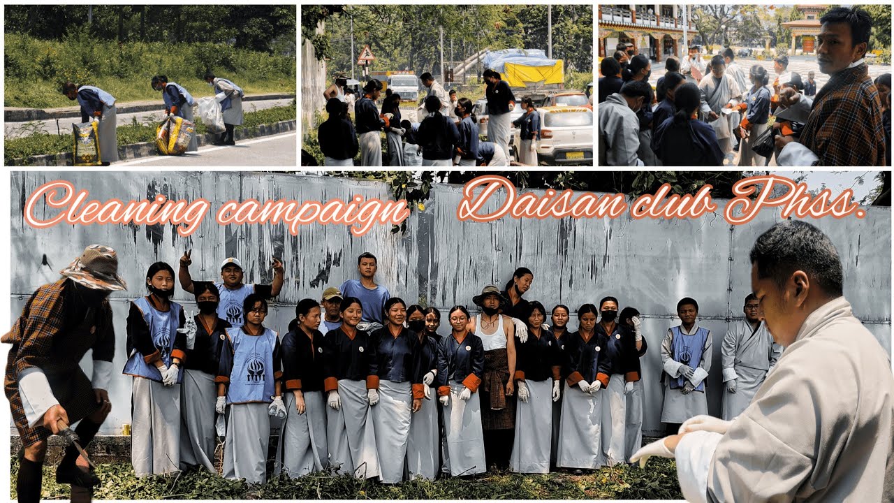 Cleaning campaign || Daisan club Phss|| Bhutanese vlogger 🇧🇹 - YouTube