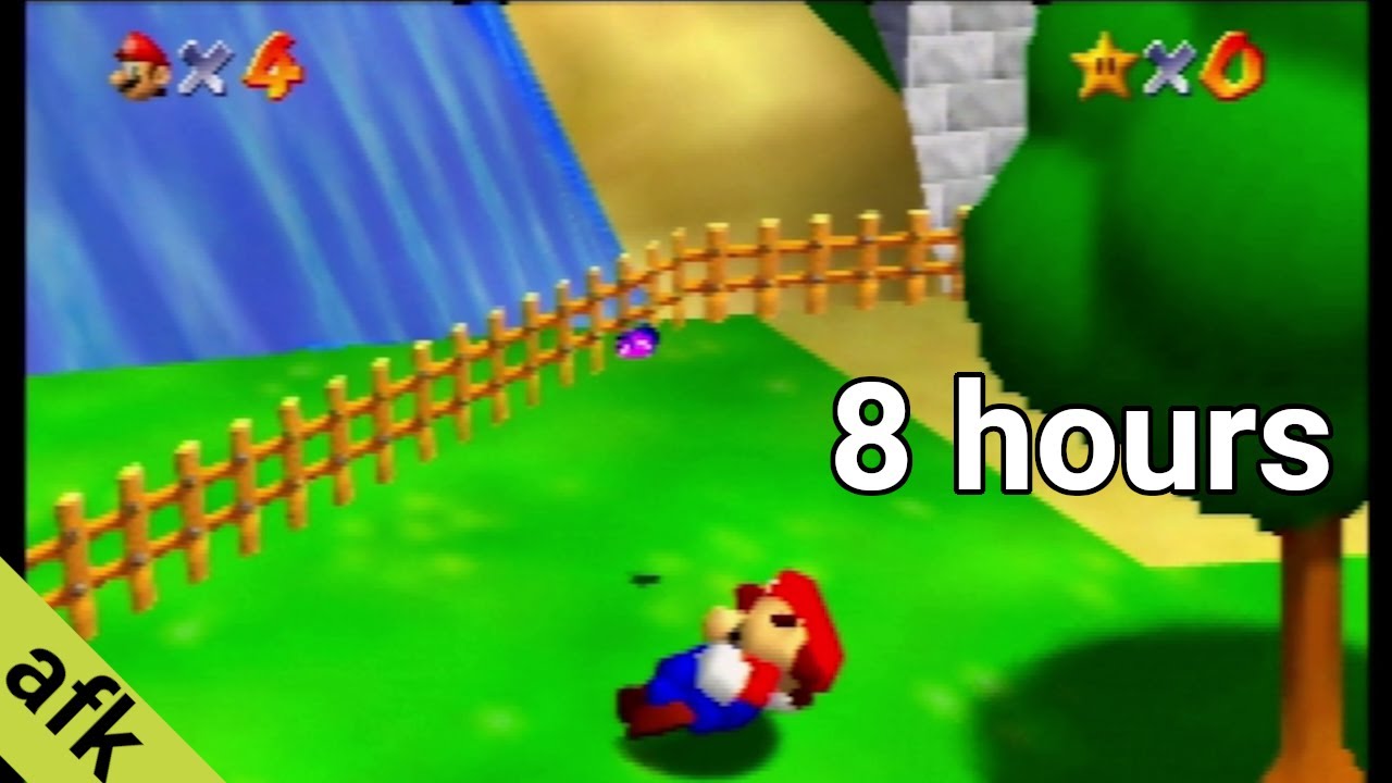 Super Mario 64 – 8 Hours in Peach’s Castle Courtyard (Relaxing ...