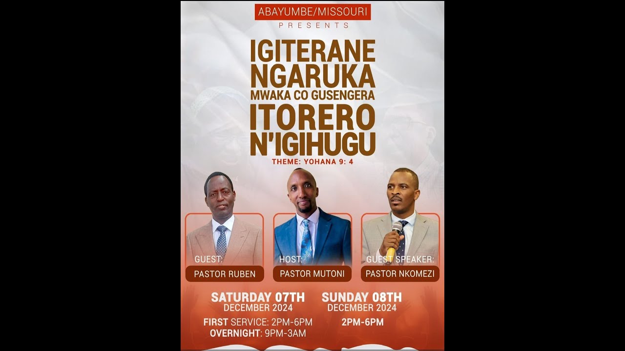 IGITERANE CYA BAYUMBE. HAPPY SUNDAY!! 12/8/2024. - YouTube