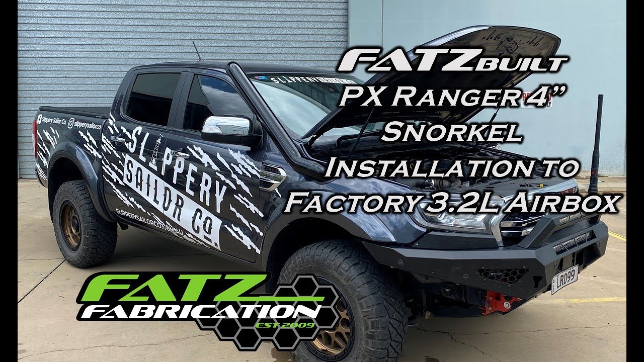 PX Ranger 3.2L Fatz Fab Snorkel to Factory Airbox - YouTube