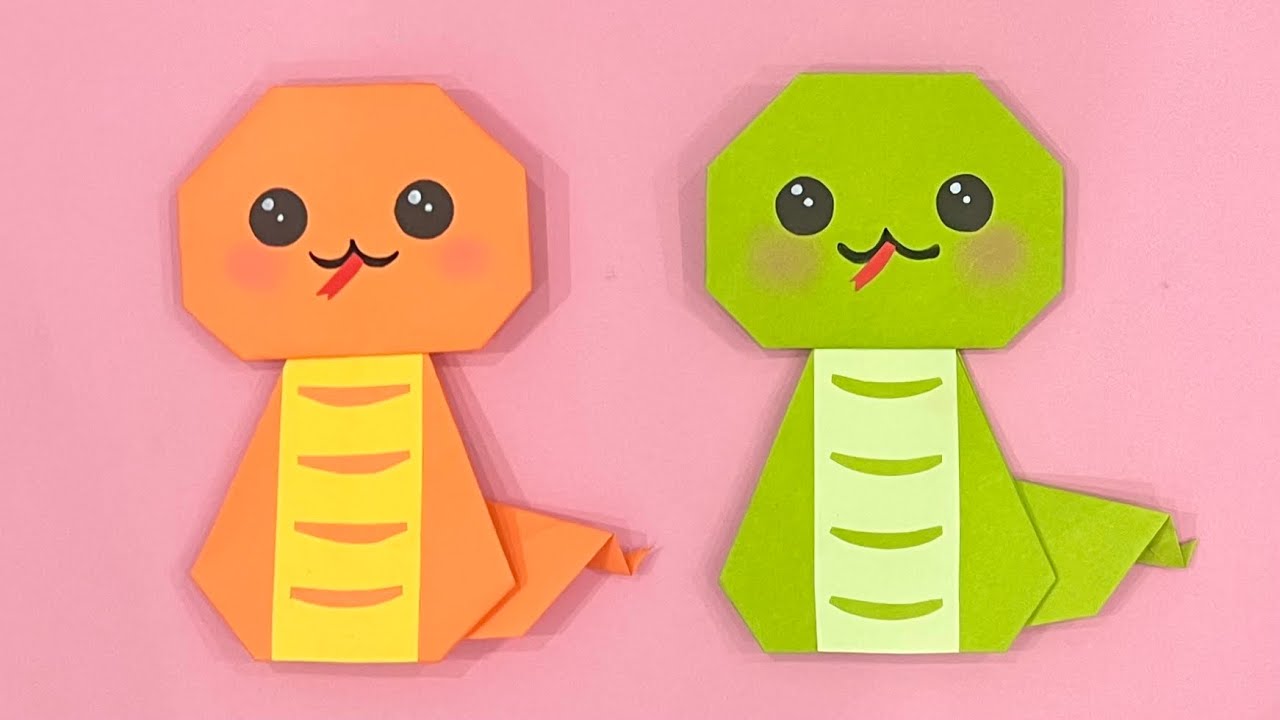 ORIGAMI PAPER SNAKE/How to Make Paper Snake/DIY Paper Snake - YouTube