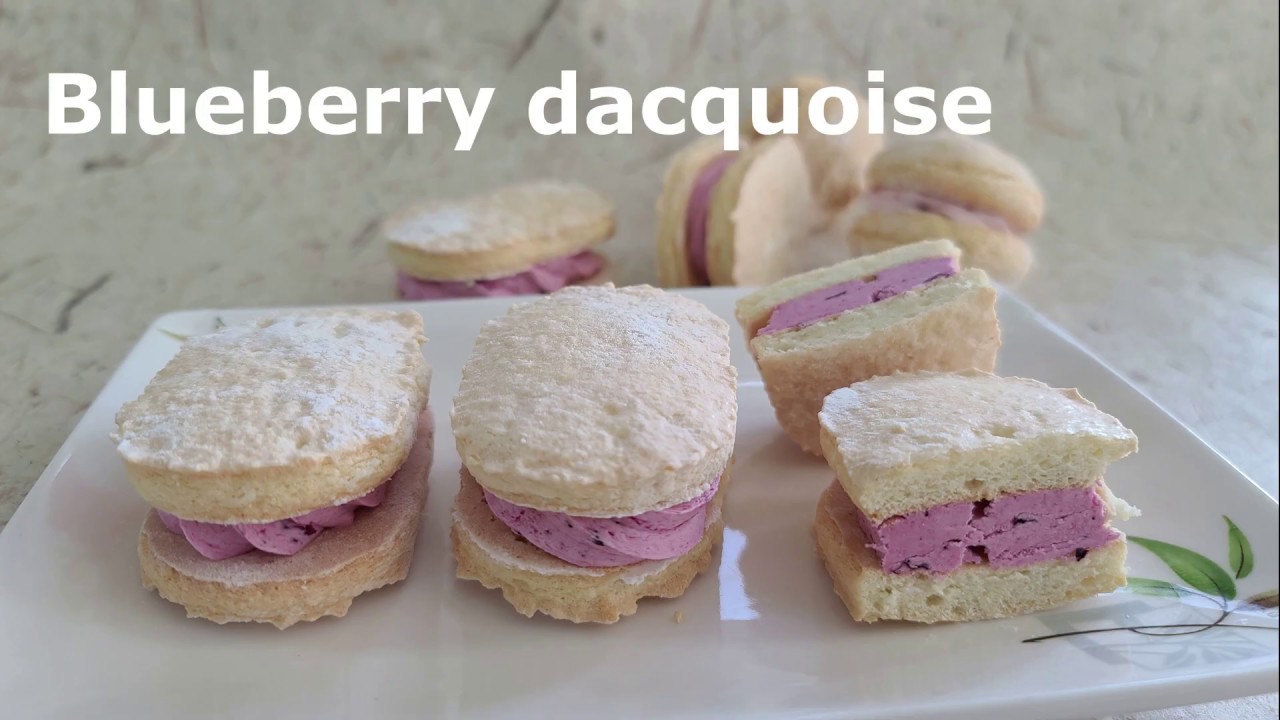 블루베리 다쿠아즈 / Blueberry Dacquoise - YouTube