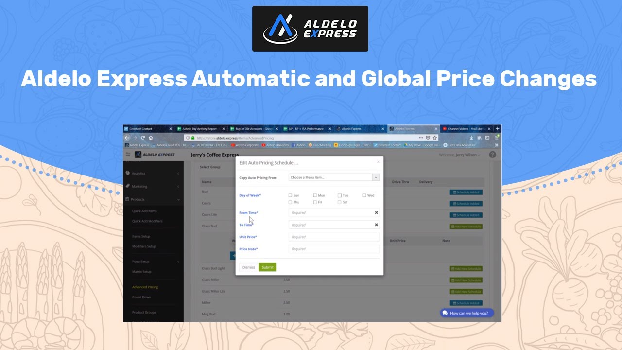 Aldelo Express Automatic and Global Price Changes - YouTube