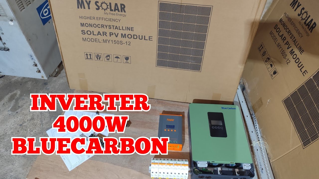 INVERTER SOLAR PANEL merk BLUECARBON 4000 Watt Gaspoll - YouTube