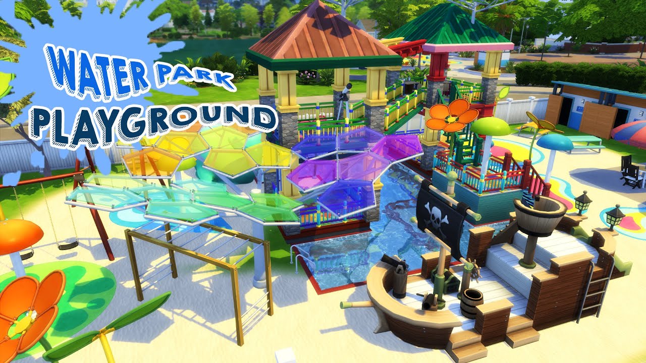 Waterpark Playground - The Sims 4 Speed Build - YouTube