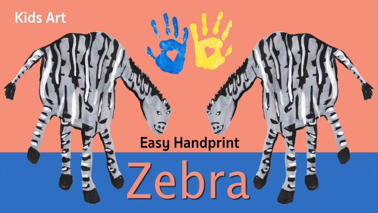 Easy Palm-Print Zebra 🦓 | Kids Art & Craft Idea | Step by Step Guide To ...
