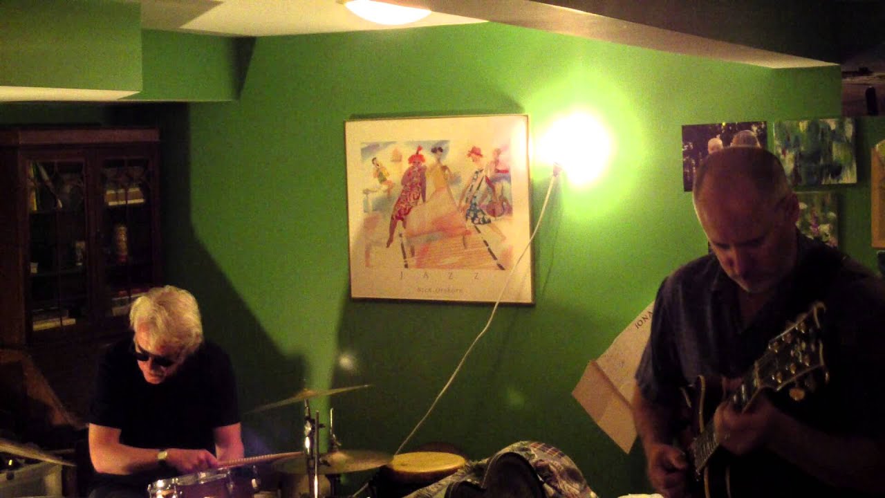 Rehearsing "Bruce Wayne Duo", T Bruce Wittet drums/Wayne Eagles guitar ...