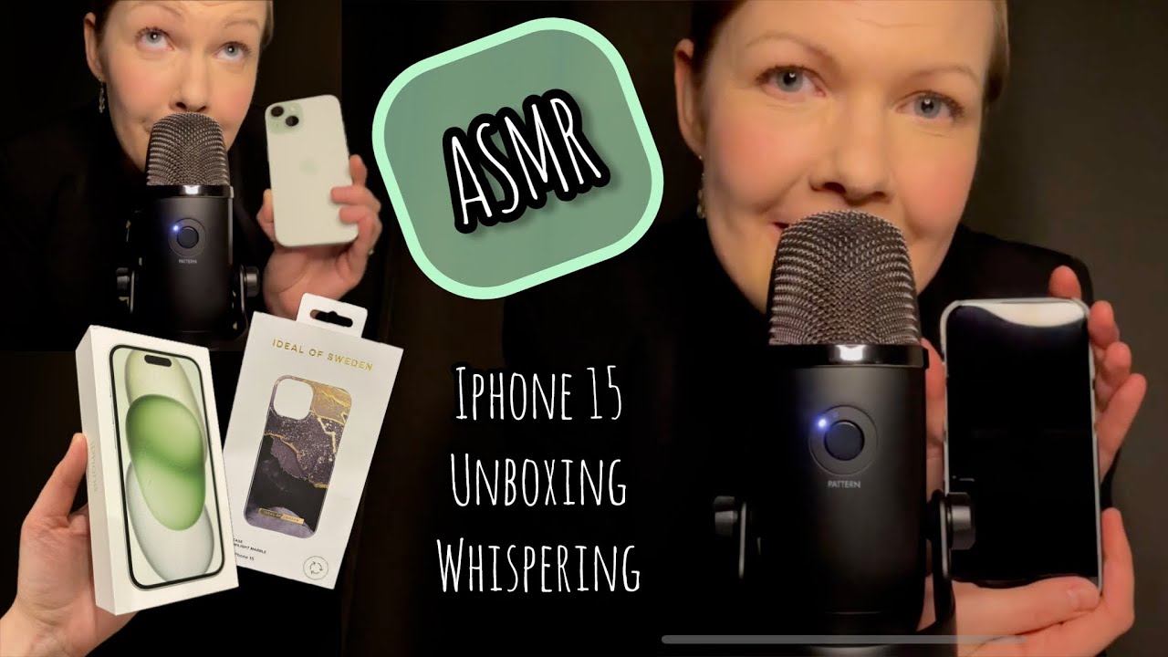 UNBOXING iPhone 15 + accessories 😻| ASMR | Whispering | Relaxing 😴 ...