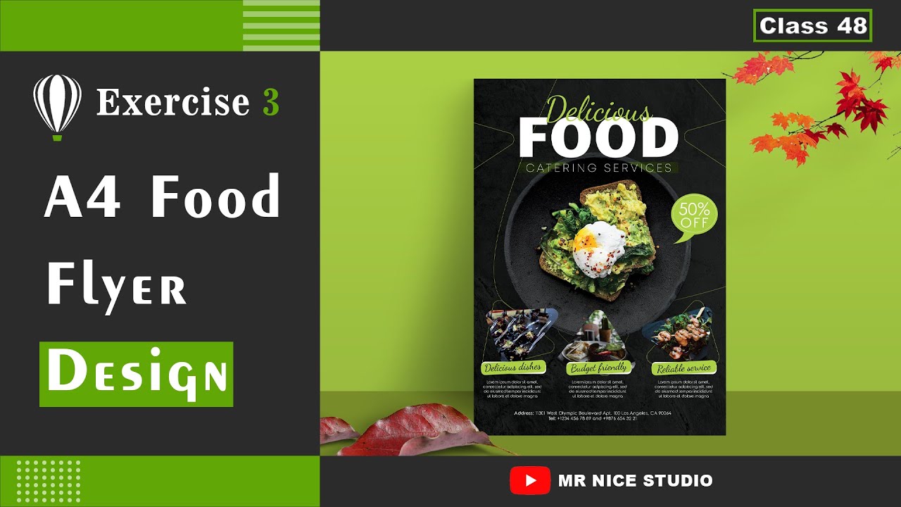 A4 Flyer Design | CorelDRAW Practical Exercise 3 - YouTube