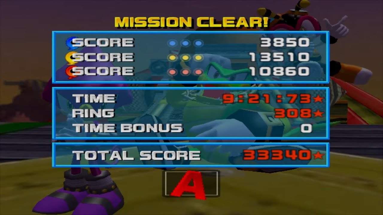 Sonic Heroes: Bullet Station Extra Mission (Team Chaotix) [A Rank ...