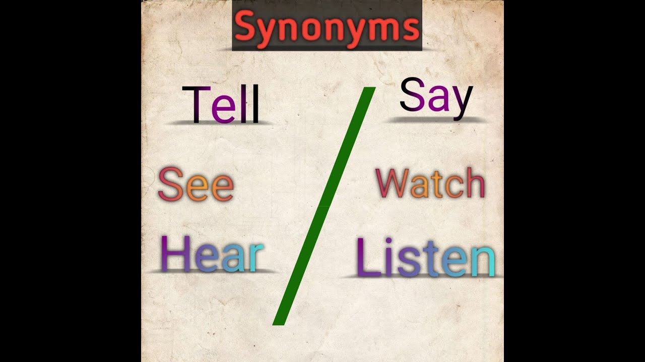 Uses of synonyms in a sentence. Differences between the uses of some ...