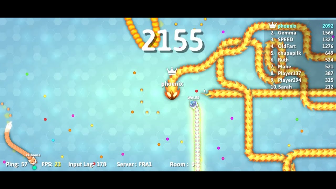 King Snake vs 3 Neons - Neon Snakes Hunt Me Down! (Sped Up Snake.io ...