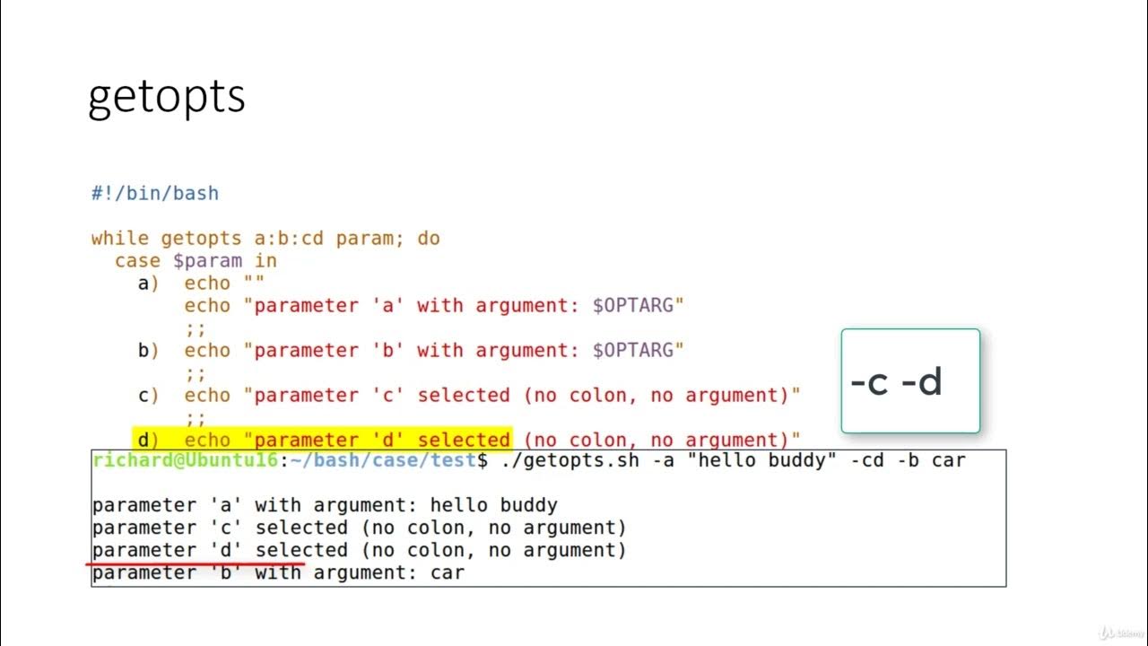 4444 Manual Parsing Vs Getopts Vs Getopt 1 Youtube