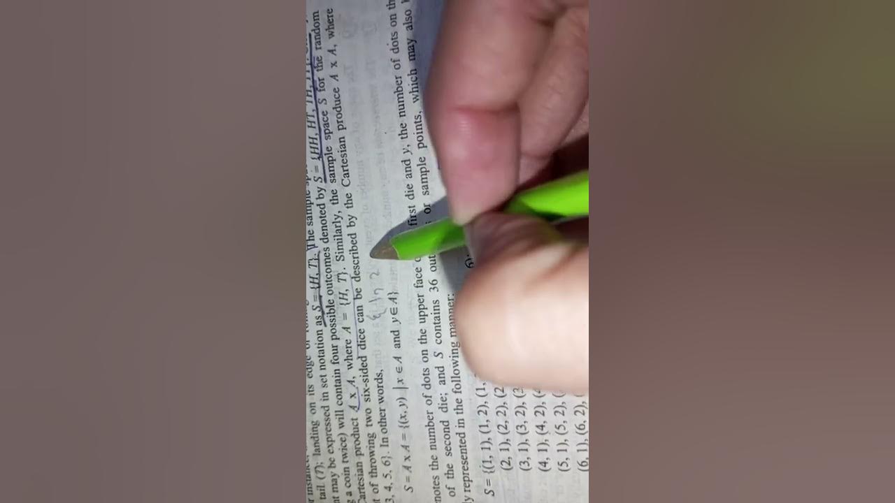 lecture no 1 part 2 statistics theory chapter no 6 topic : sample space - YouTube