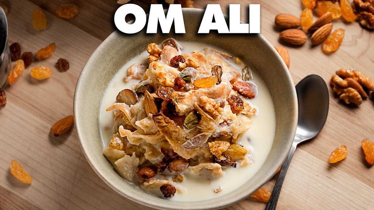 Om Ali Recipe - Egyptian Bread Pudding Dessert! - YouTube