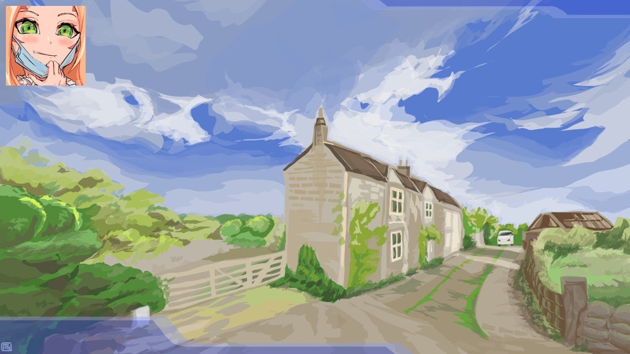 Timelapse Drawing : (Random) Rural scenery 1 - YouTube
