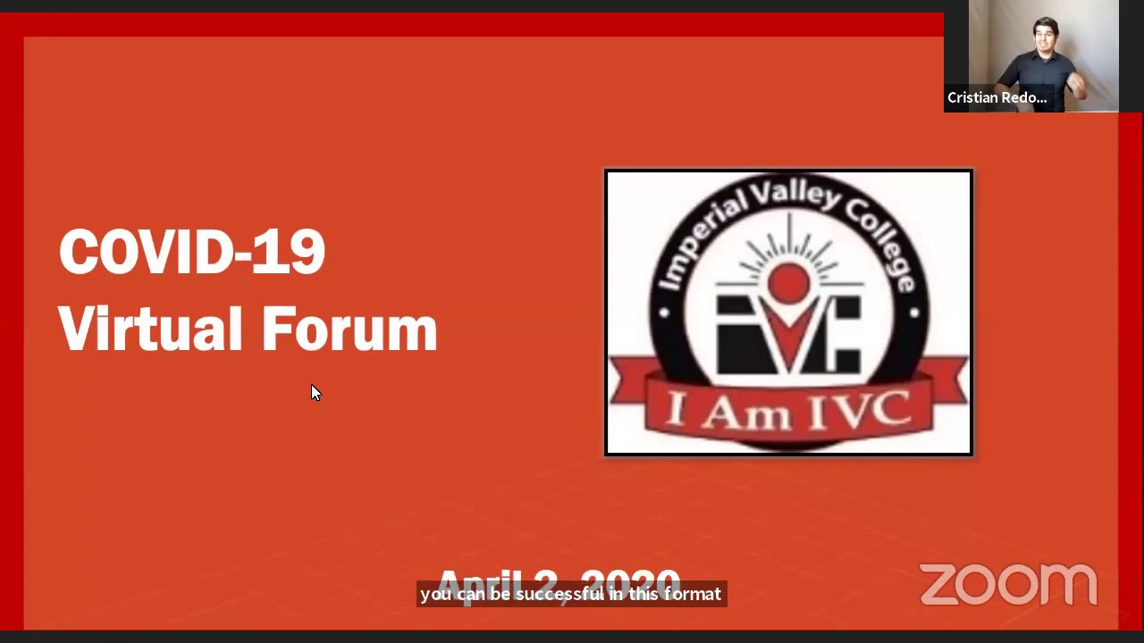 IVC Live Stream of Student Virtual Forum 04/02/2020 3:00 p.m. - YouTube