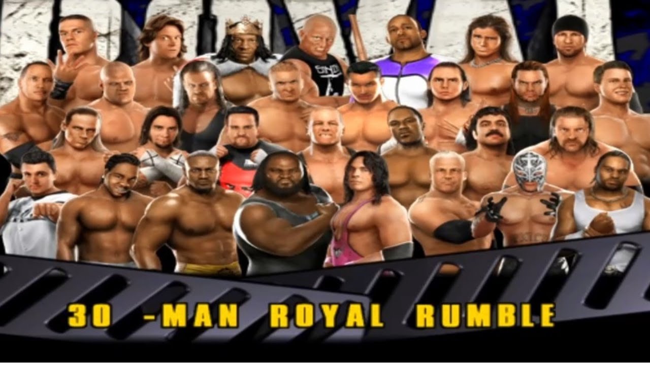 SmackDown vs Raw 2008 | 30-Man Royal Rumble Match | John Cena Rock Kane ...