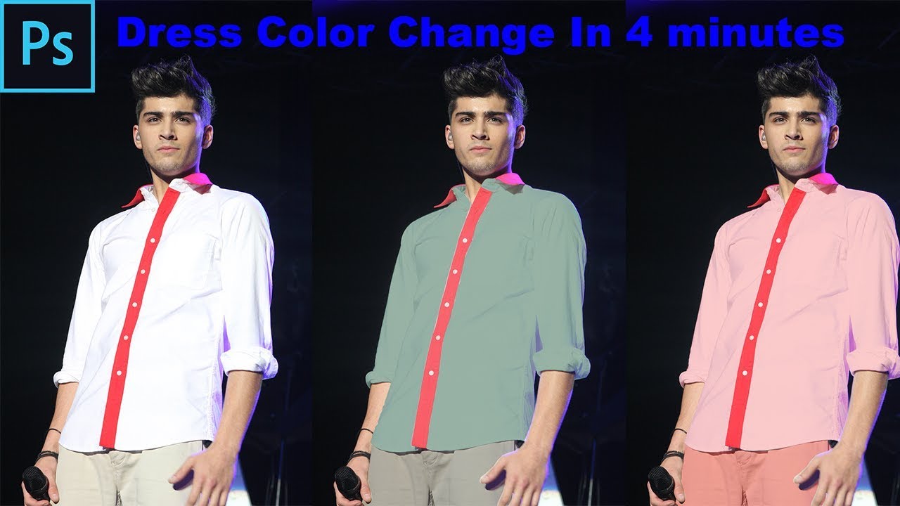 How to Change dress/Cloth color in Adobe Photoshop cs6 cs5 CC | Easiest ...