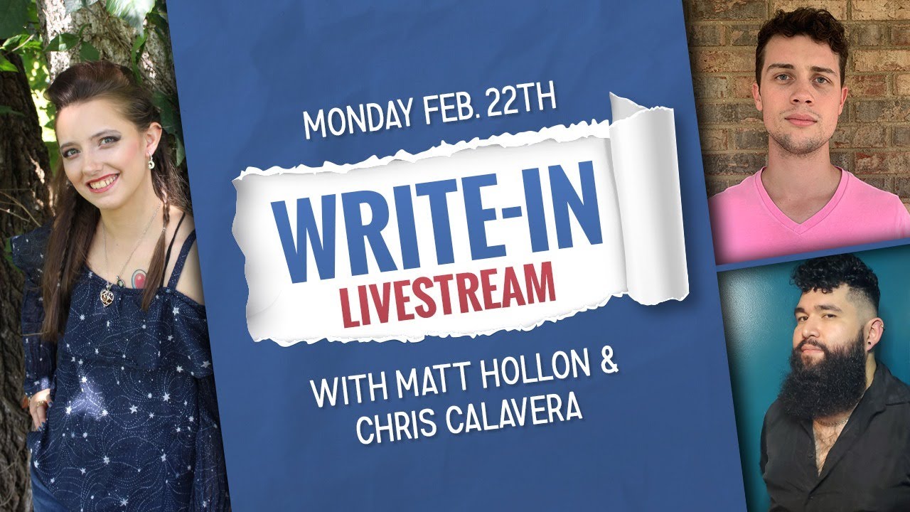 Write-in Livestream with Samantha and guests, Matt Hollon & Chris ...
