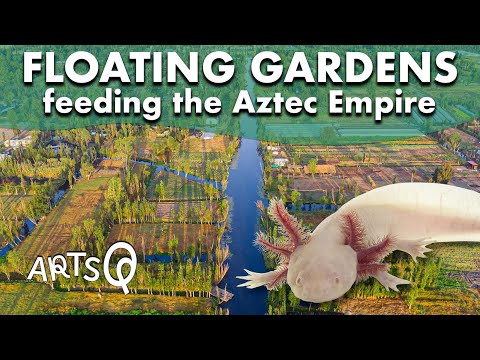 Aztec floating gardens in Mexico City (chinampas)