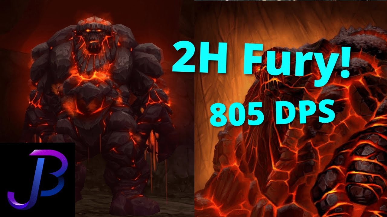 WoW Classic 2H Fury Warrior - 805 DPS Golemag - YouTube