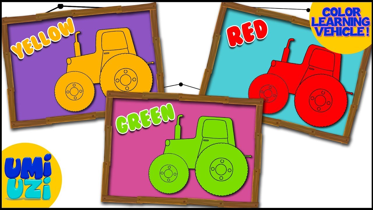 Umi Uzi | Learn Colors | Coloring With Cars | Colors Song | Children's ...