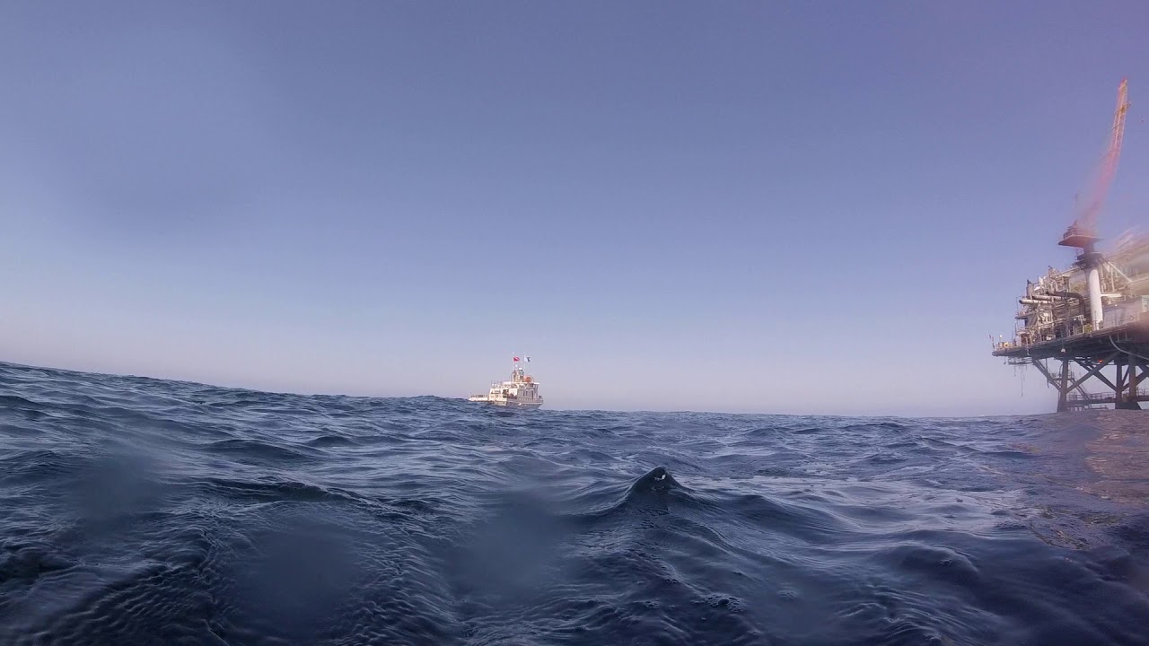 2019-09-07 oil rig Ellen from below in the water - YouTube
