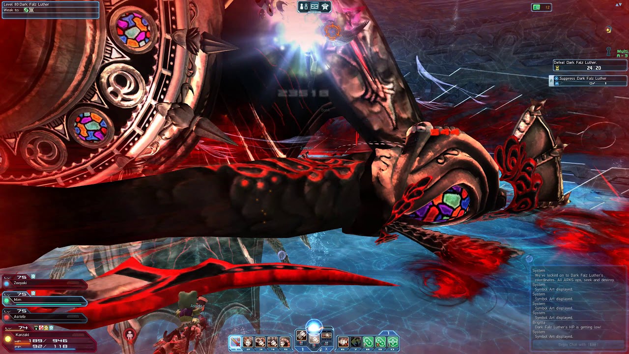 PSO2 - Dark Falz Luther (Extreme) - YouTube