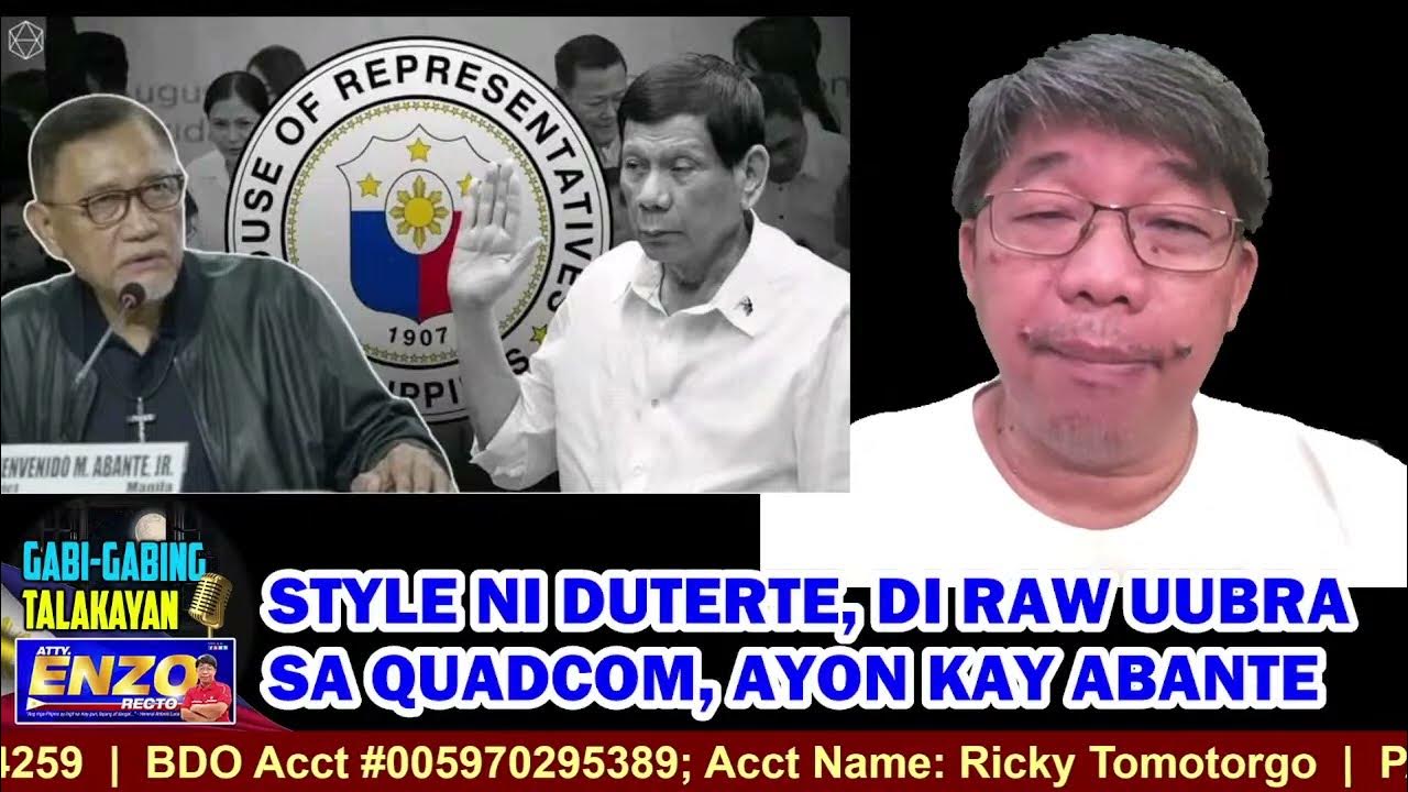 GABI-GABING TALAKAYAN (10/31/2024) - STYLE NI DUTERTE, DI RAW UUBRA SA QUADCOM, AYON KAY ABANTE ...