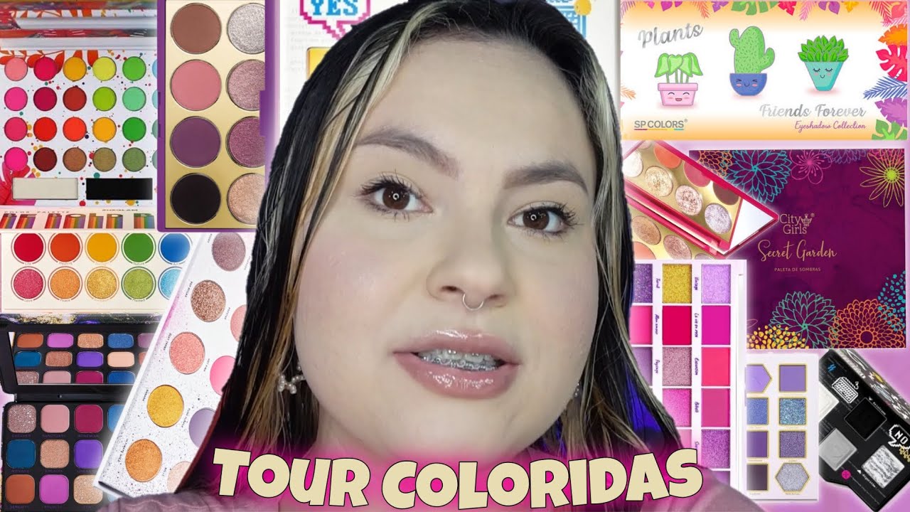 TOUR PELAS MINHAS PALETAS DE SOMBRAS COLORIDAS | PART 1 | Ket Brinhol ...