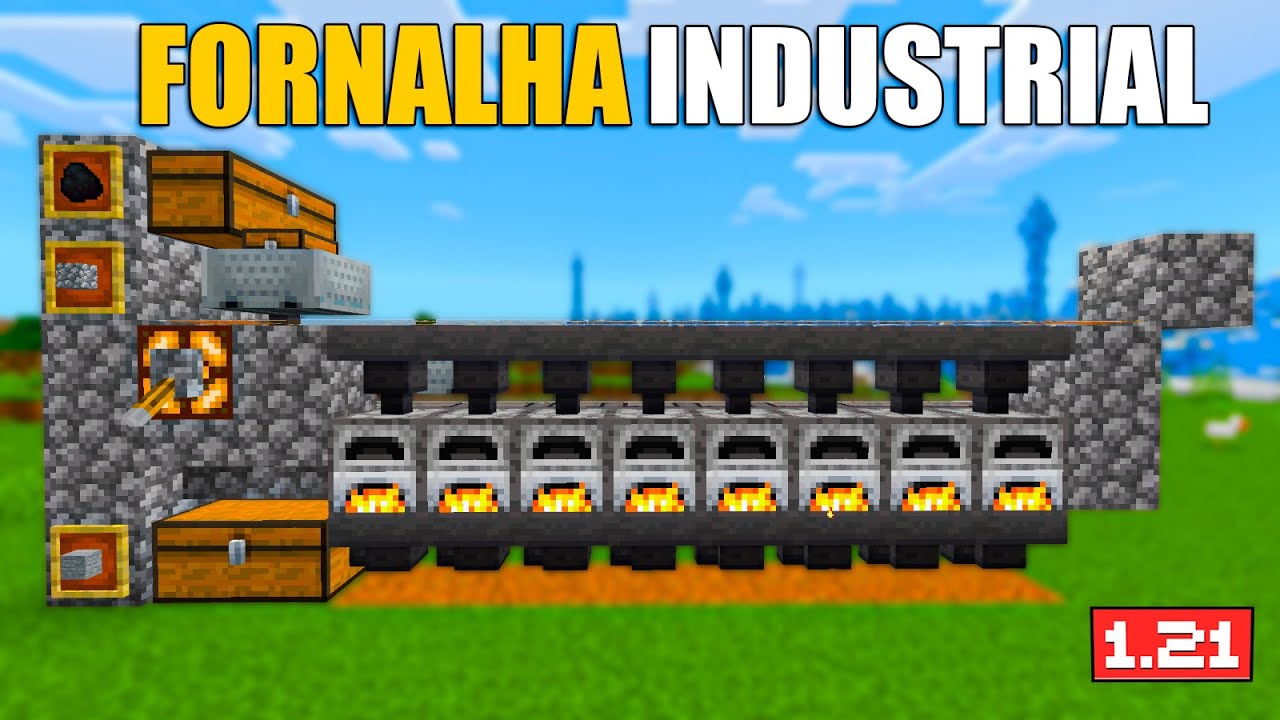 FORNALHA INDUSTRIAL SUPER FÁCIL PARA MINECRAFT BEDROCK !!! - YouTube