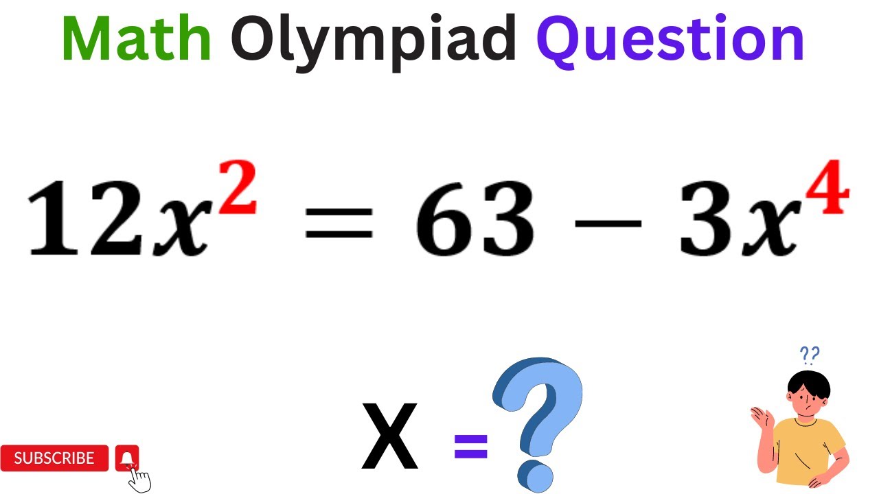 IF 12x 2 63 3x 4 Then Find The Value Of X YouTube