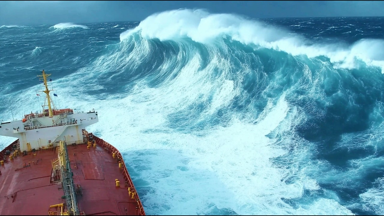 This Ship Almost Got Swallowed By Rogue Monster Waves | Top 10 Monster ...