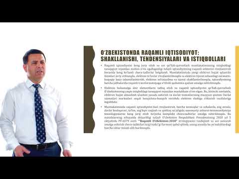 O‘zbekistonda raqamli iqtisodiyotning shakllanib borish