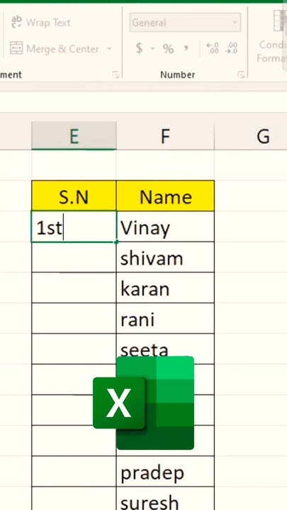 Write 1st 2nd 3rd Serial Number In Excel😲🔥#excel #msexcel #shorts - YouTube