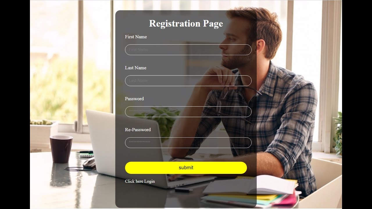 How To Create Registration Form In Html And Css YouTube How To Create Registration Form In Html And Css YouTube