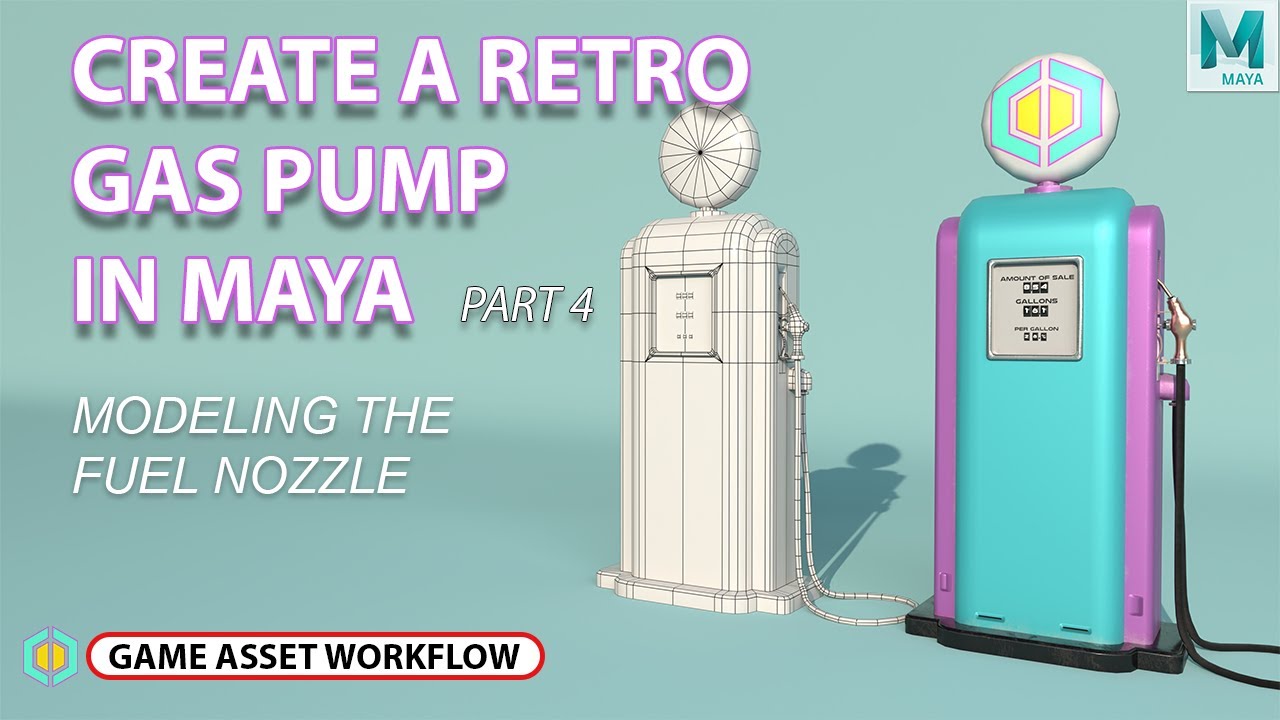 How To Create A Gas Pump In Maya | Part 4 Modeling The Fuel Nozzle ...