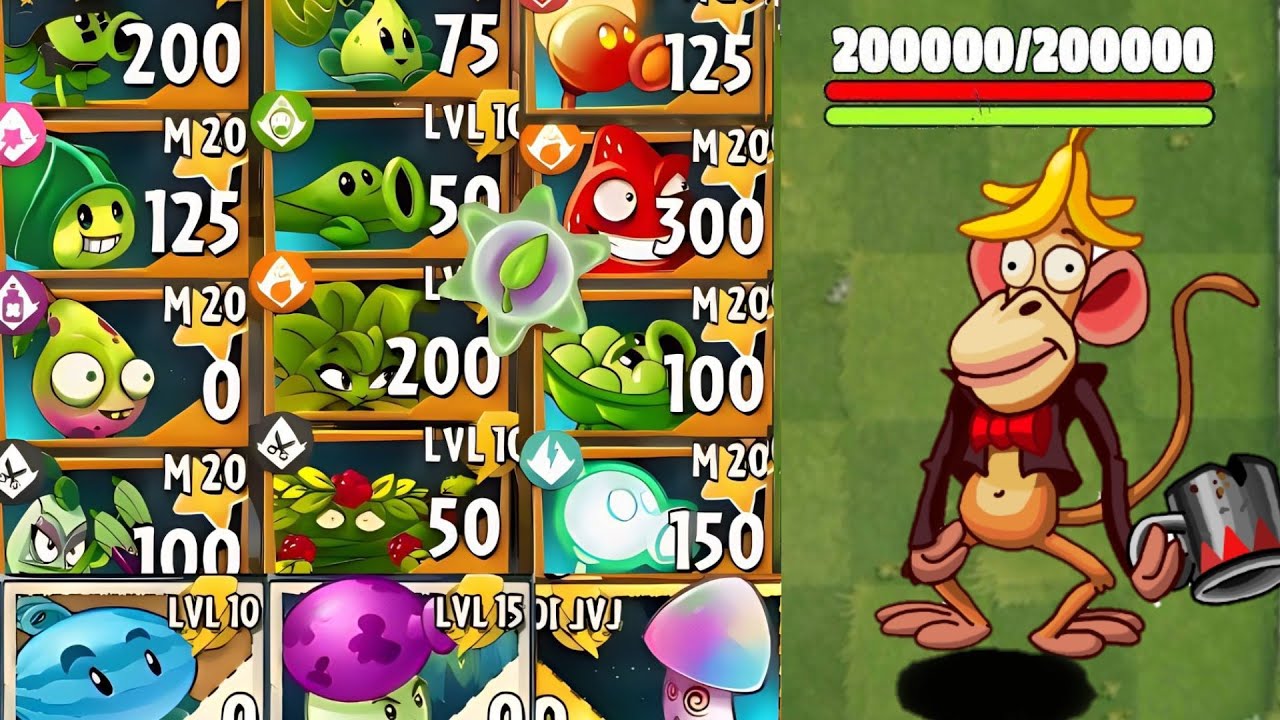 Fear the 100 Monkey Zombie in PVZ2, Max Level Custom Gameplay? - YouTube