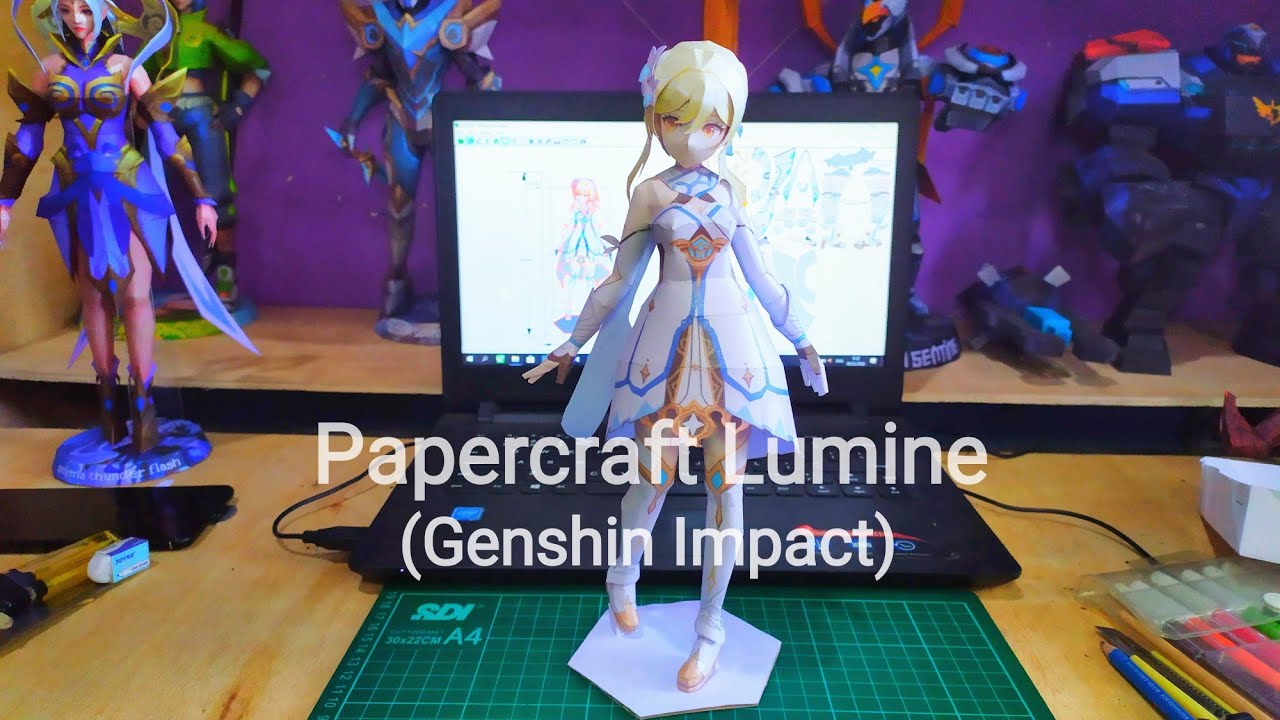 How to make Papercraft Lumine (Genshin Impact) template by S. V. - YouTube