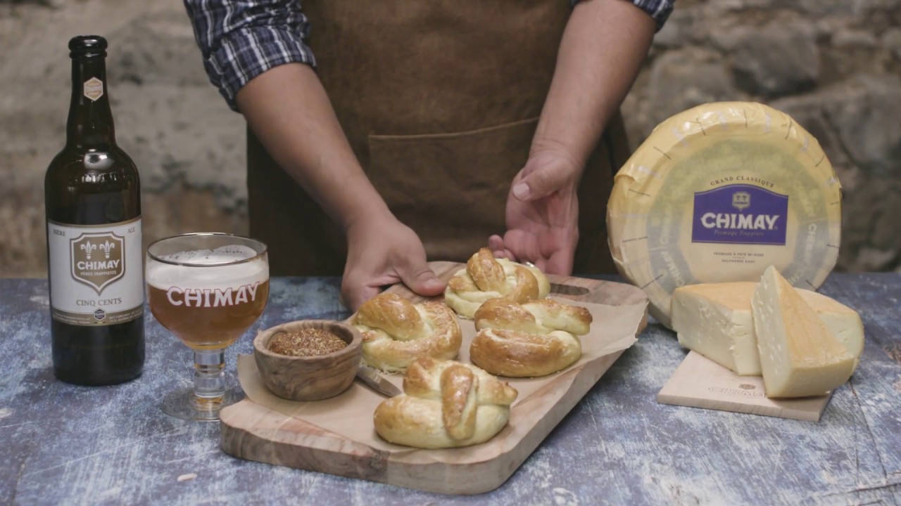 Chimay Cheese Stuffed Pretzels - YouTube