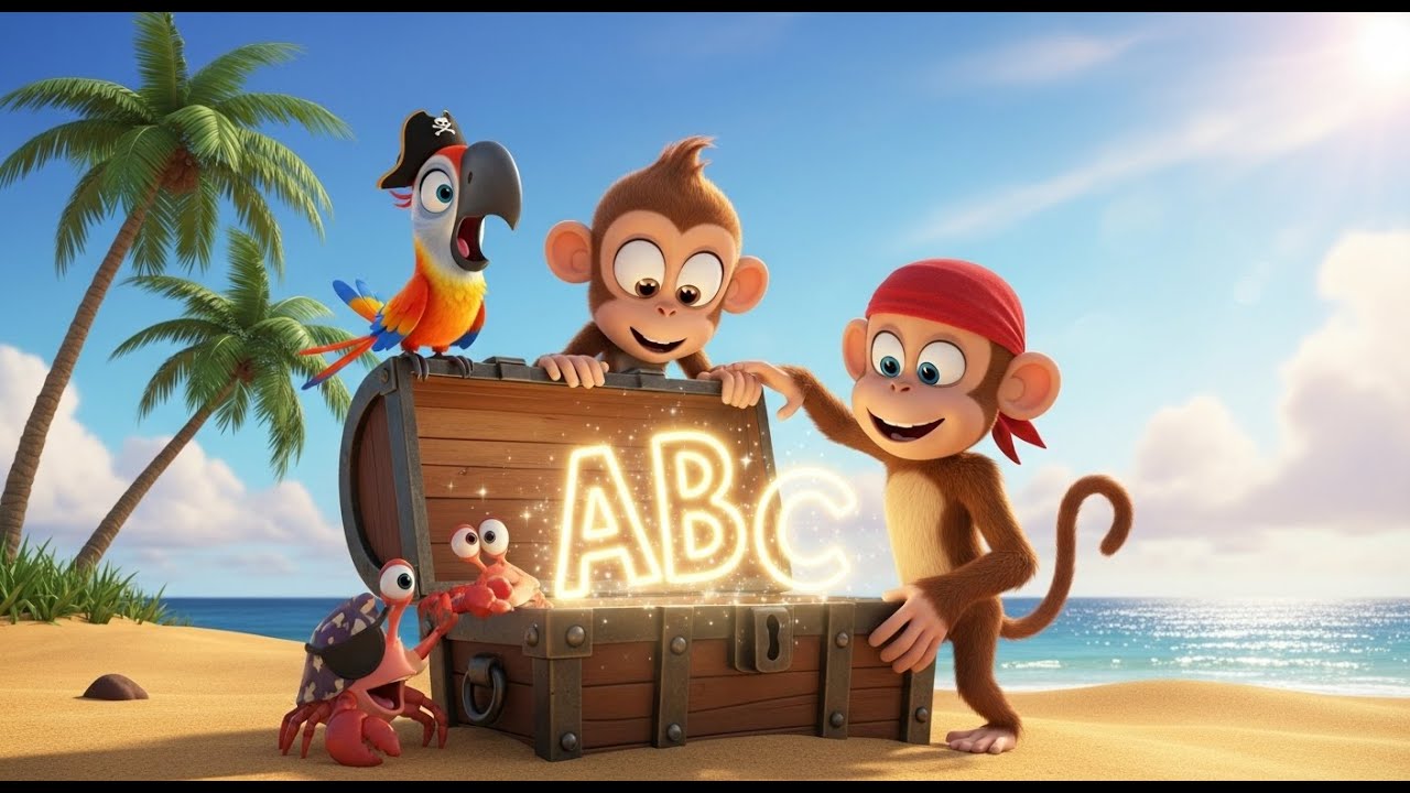 ABC Treasure Hunt on Pirate Island | Kids Nursery Rhyme - YouTube